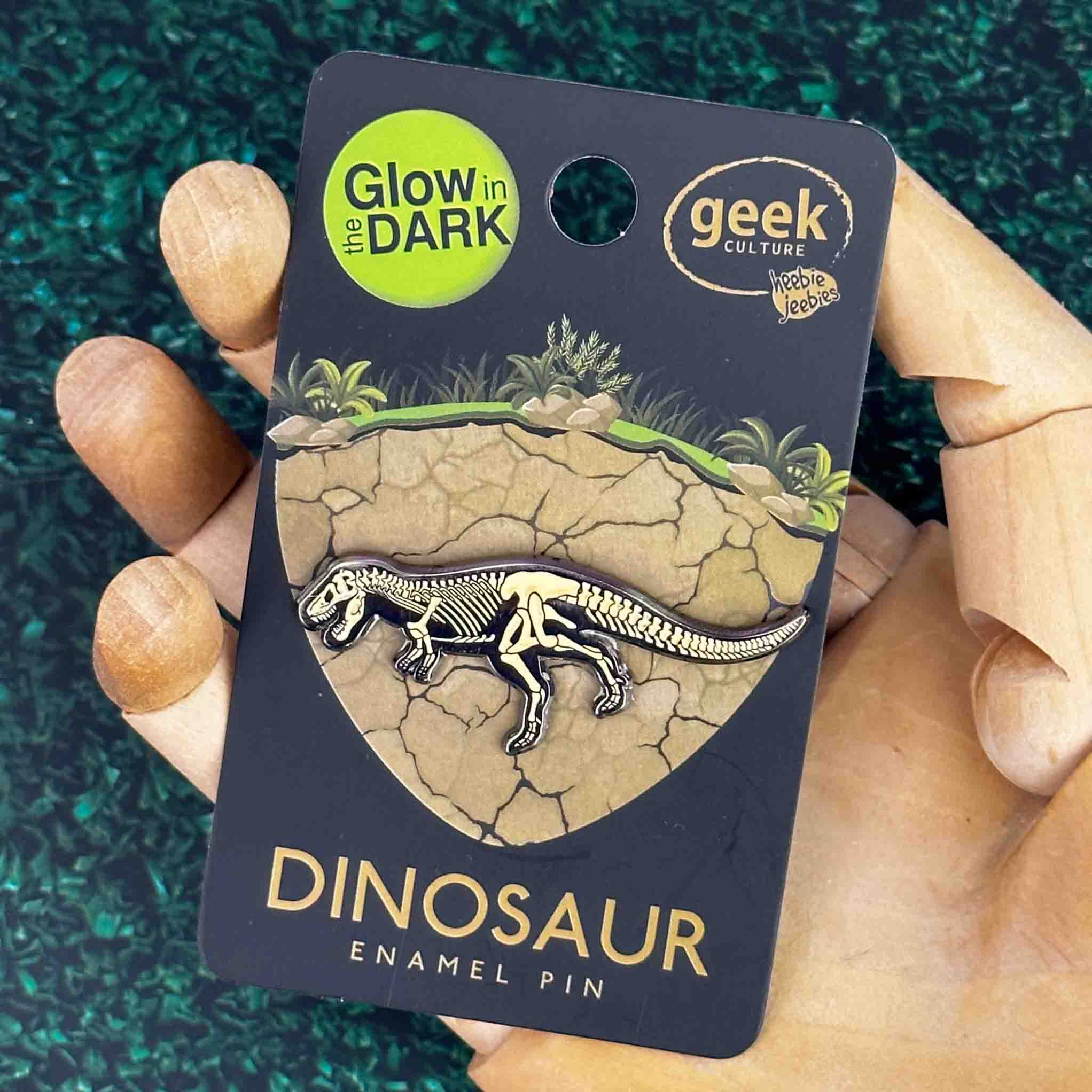 Tyrannosaurus Skeleton Pin — Heebie Jeebies USA