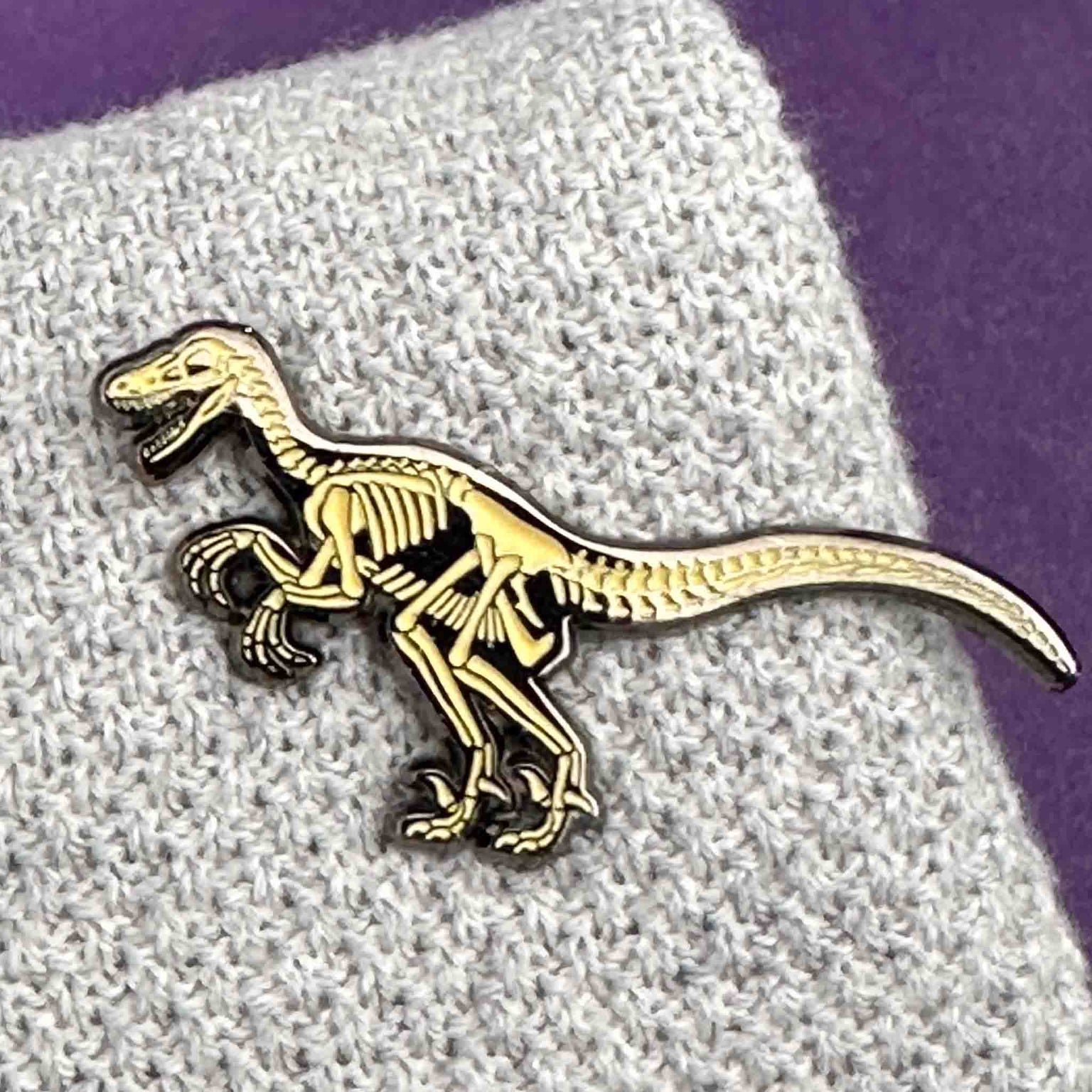 Dinosaur Skeleton Pins — Heebie Jeebies USA