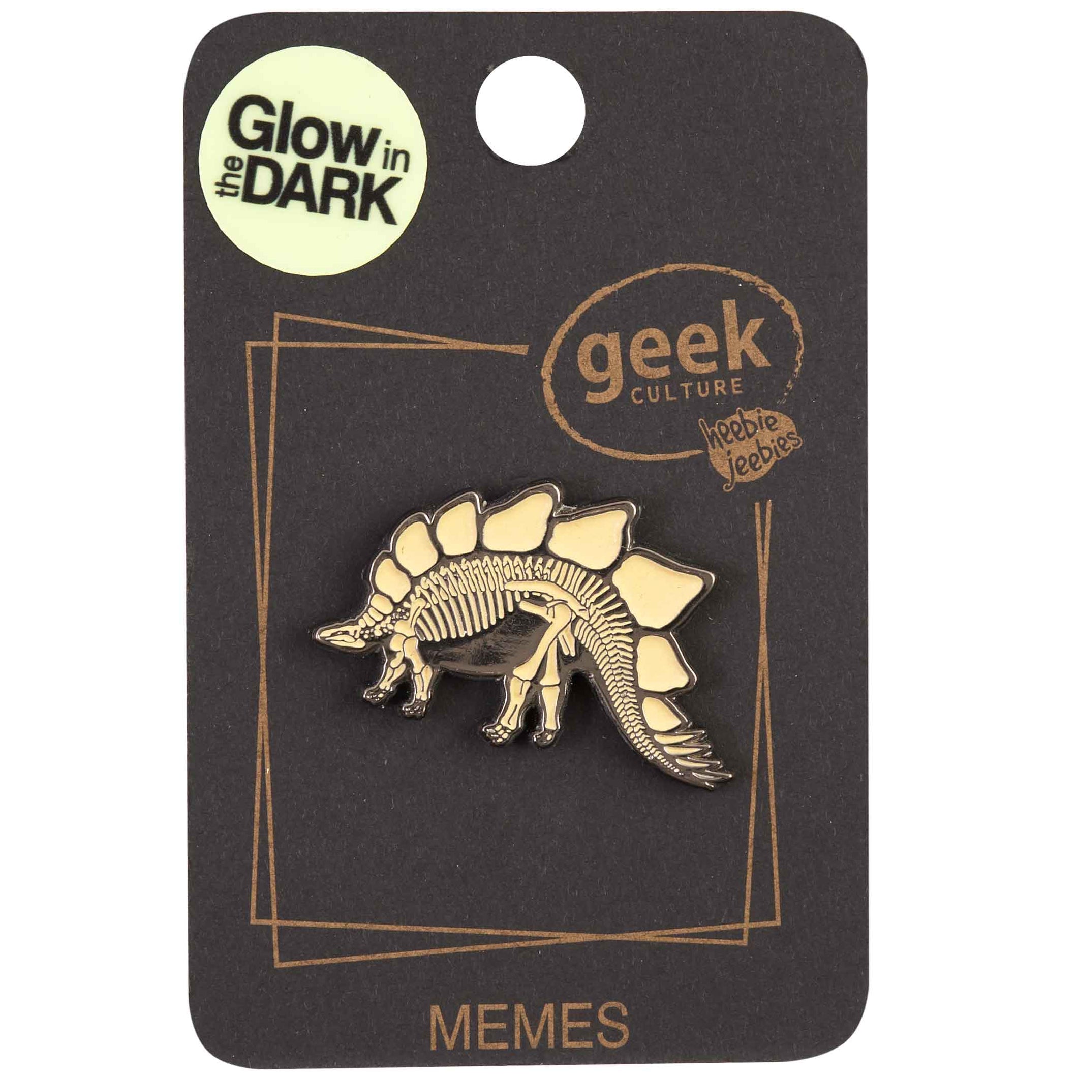 Stegosaurus Skeleton Pin — Heebie Jeebies USA