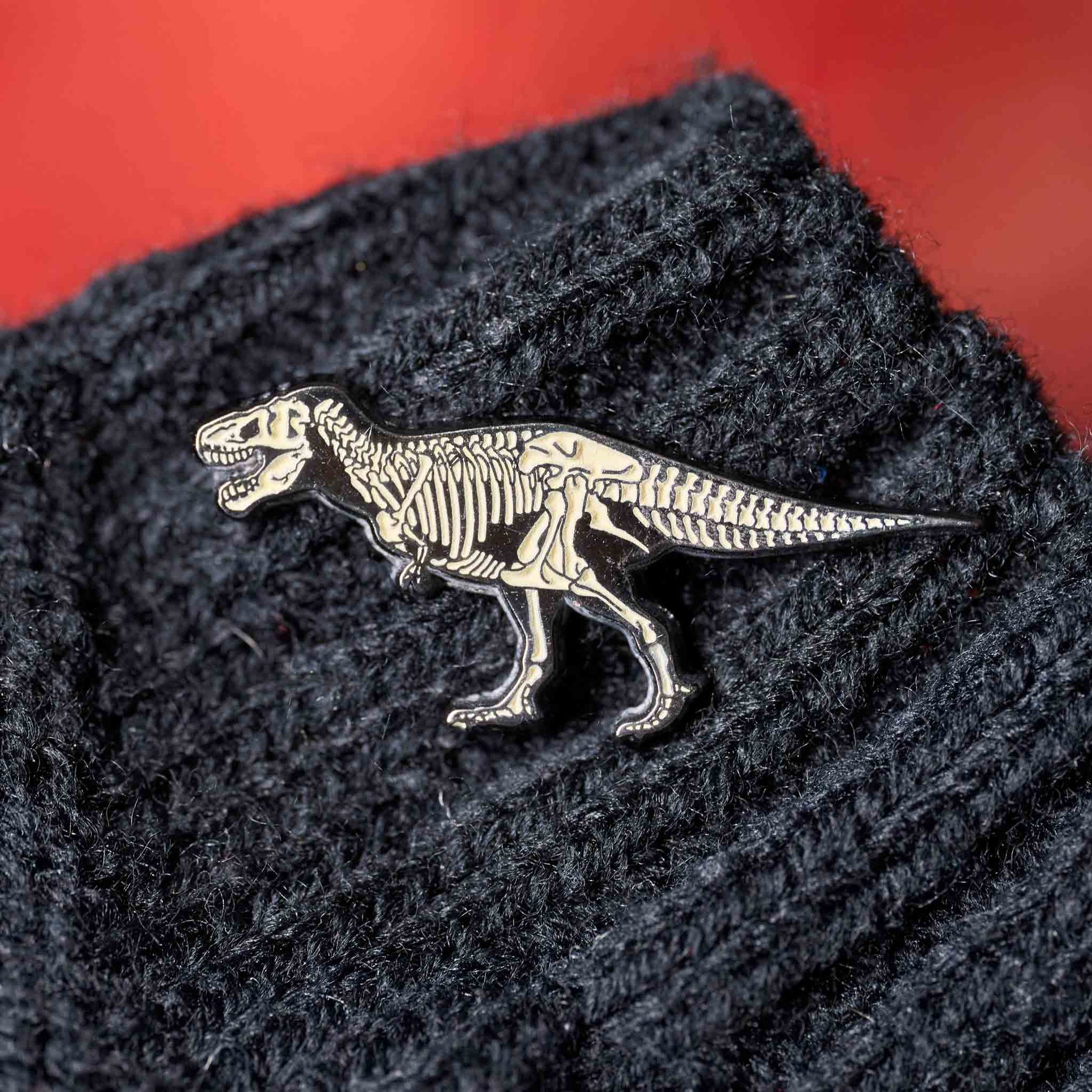 Tyrannosaurus Skeleton Pin — Heebie Jeebies USA